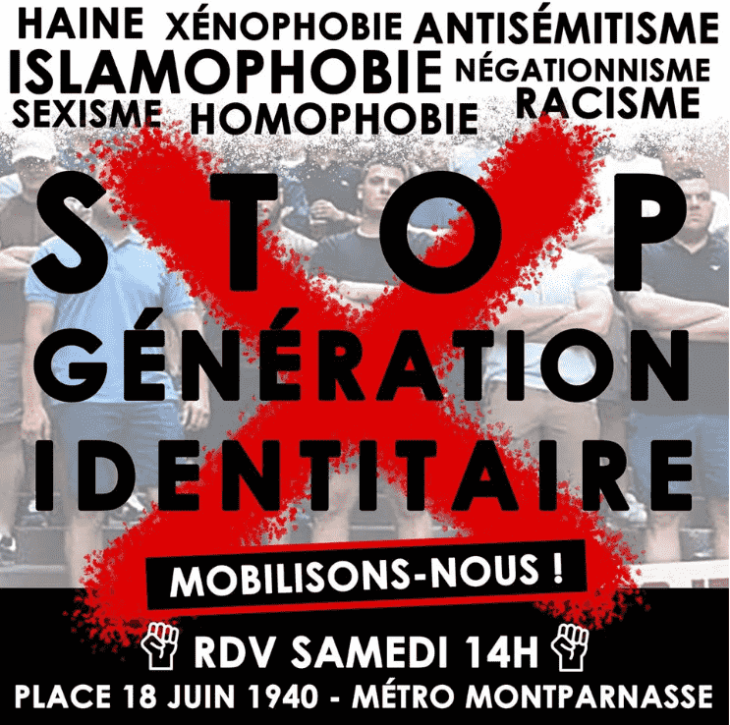 Paris : Rassemblement contre la manifestation de Génération Identitaire ... Paris : Rassemblement contre la manifestation de Génération Identitaire ...